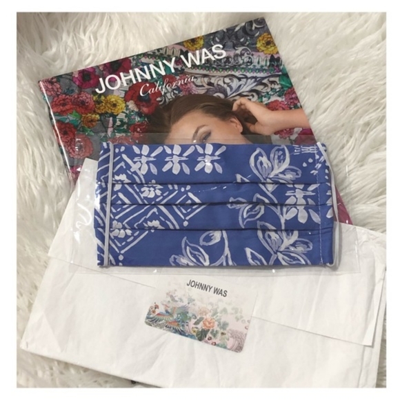 Johnny Was | Accessories | Johnny Was Blue Hawaiian Print Cotton Face ...
